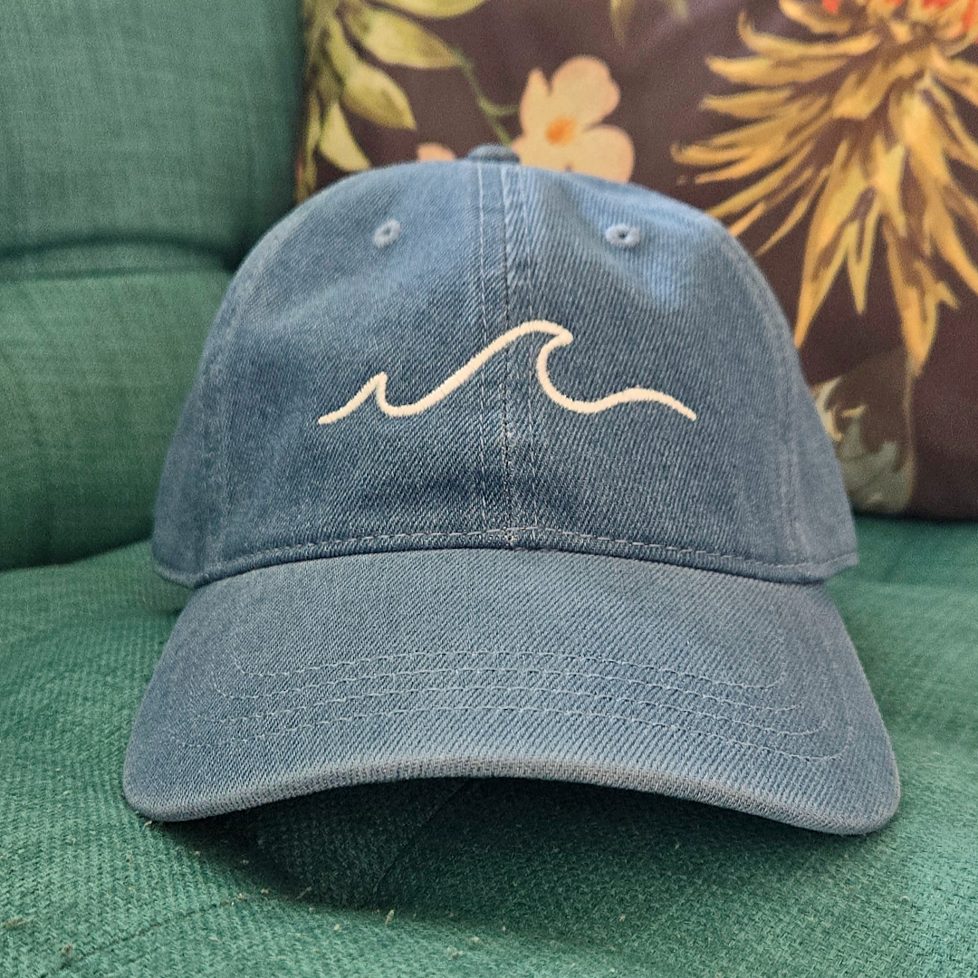 Simple Wave Light Denim Hat - Aloha Lovely